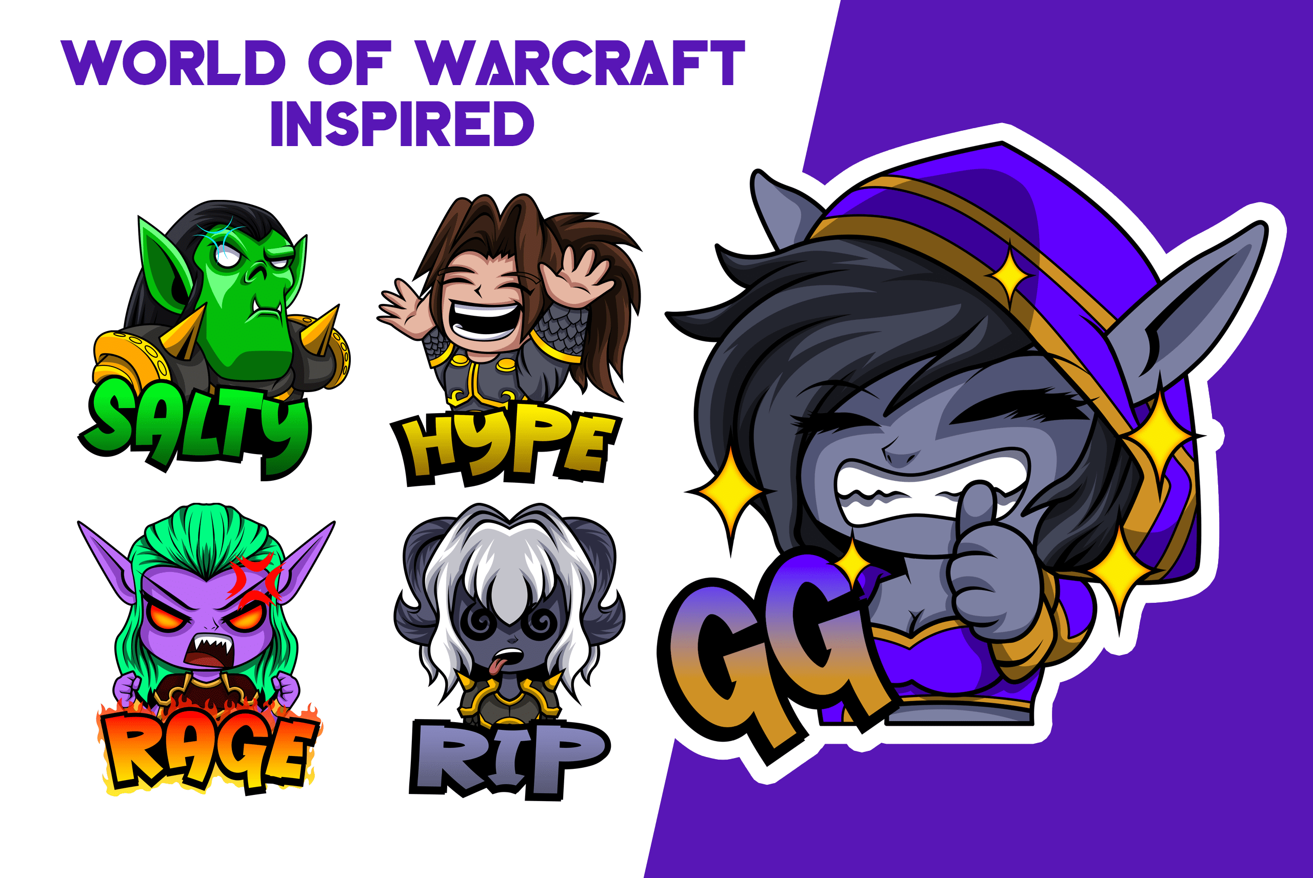 World of Warcraft Inspired Emote Pack - Emotes Store